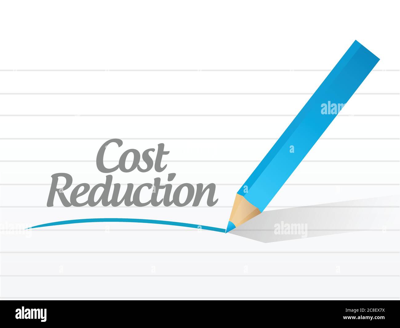 Cost reduction message illustration design over a white background ...