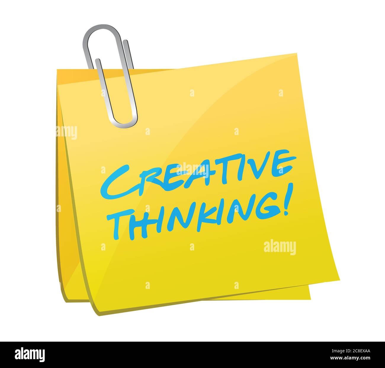 Creative thinking post illustration design over a white background ...
