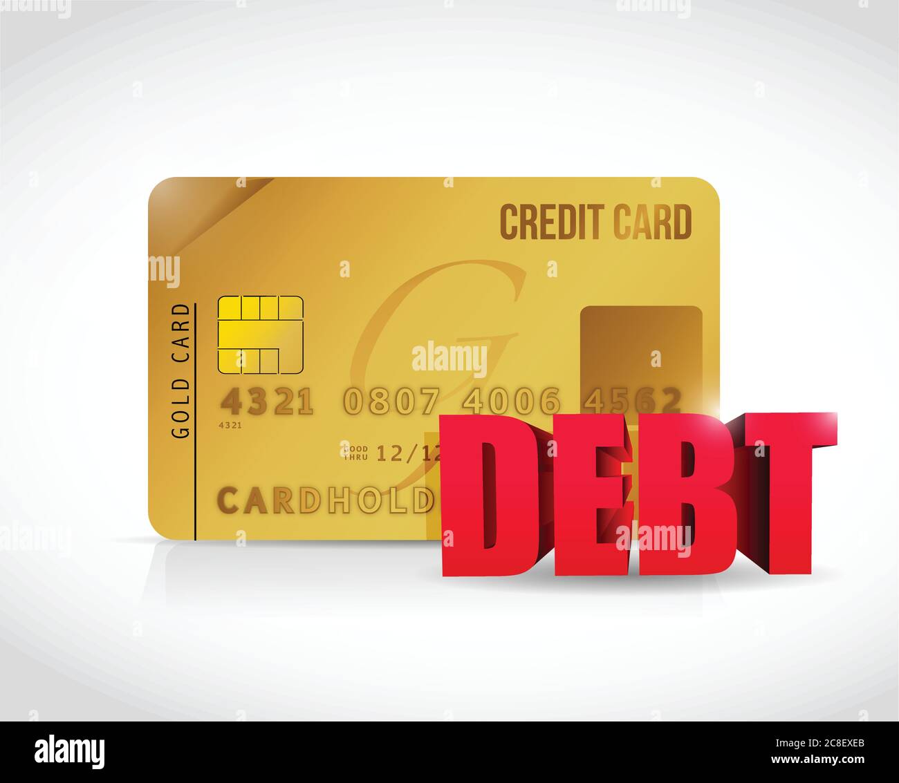 Debt concept illustration Stock Vector Images - Alamy