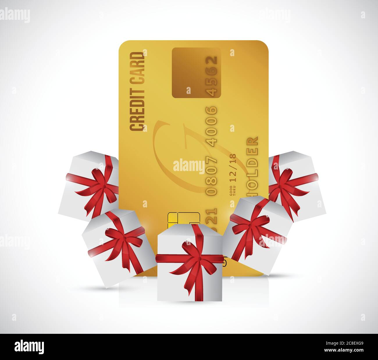 Gold credit card and close up Stock Vector Images - Alamy