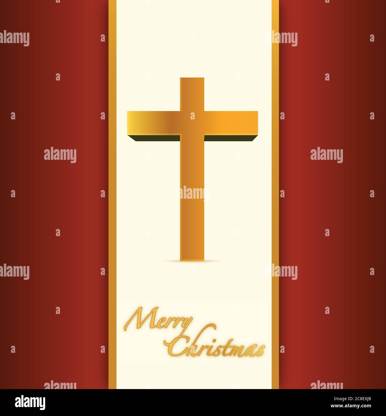 Christian or catholic merry christmas card. illustration design Stock ...