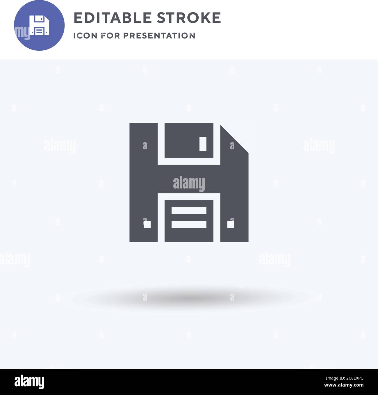 Save icon vector, filled flat sign, solid pictogram isolated on white ...