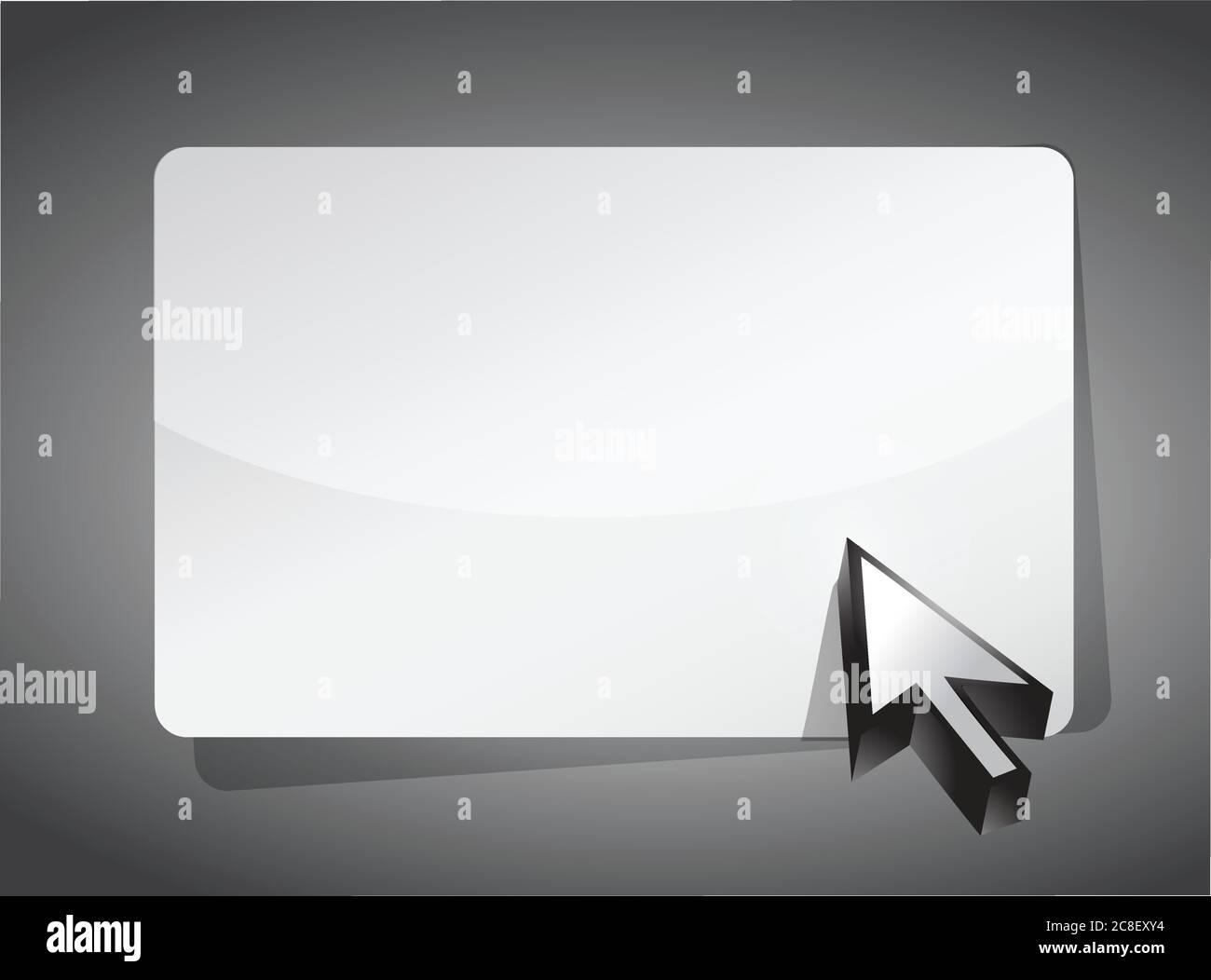 Cursor pointing to a blank board over a black background Stock Vector ...