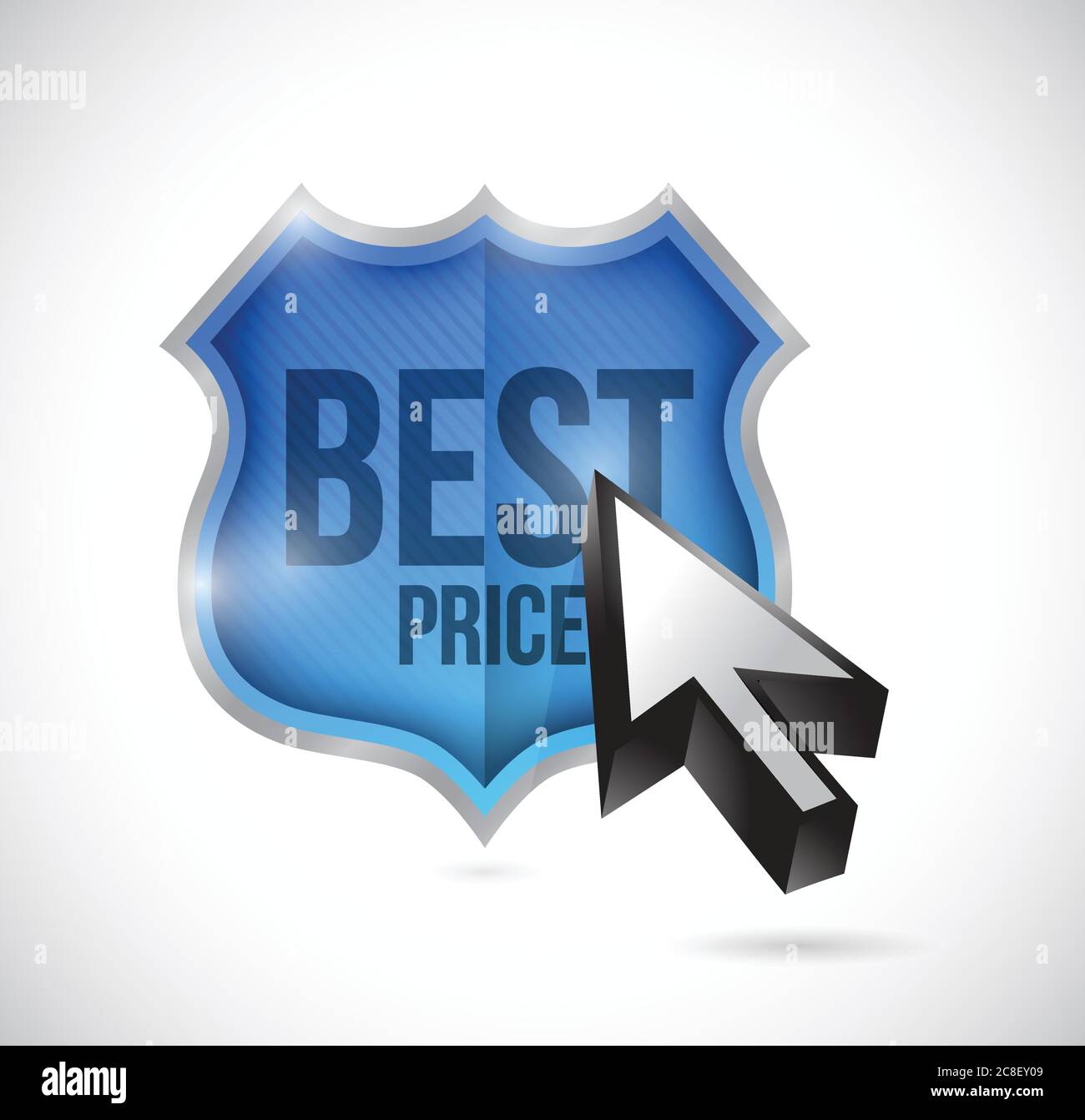 Best price shield illustration design over a white background Stock ...