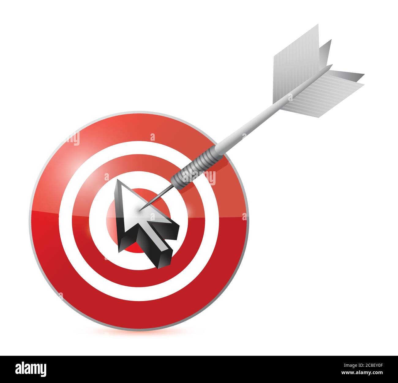 Cursor target illustration design over a white background Stock Vector ...