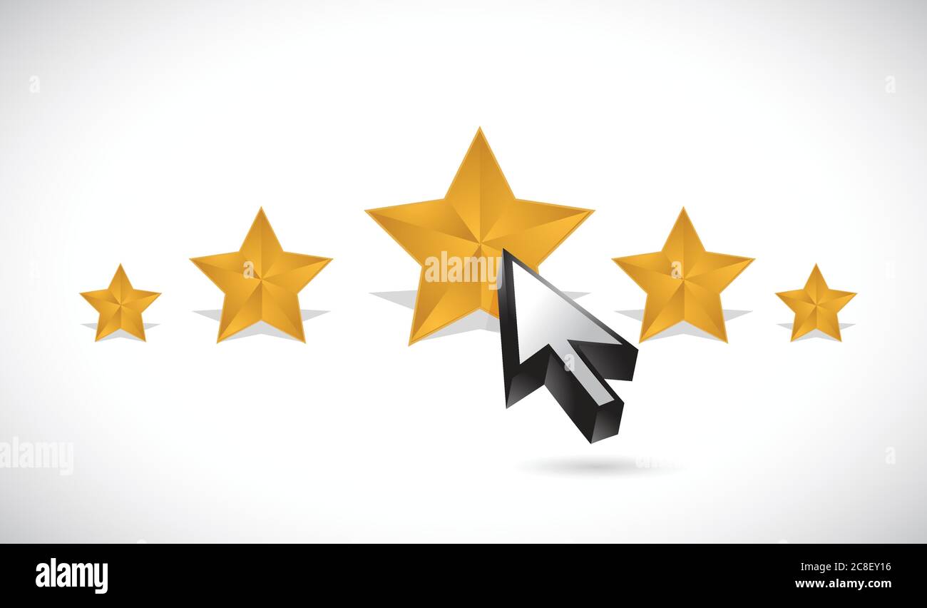 Star rating illustration design over a white background Stock Vector ...