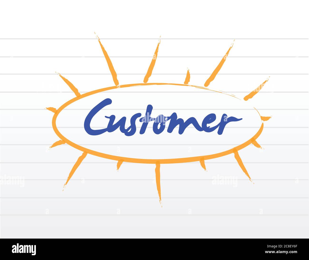 Customer model illustration design over a white background Stock Vector ...