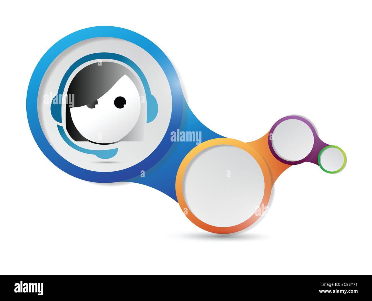 Customer support contact us tablet and icons illustration design over a ...