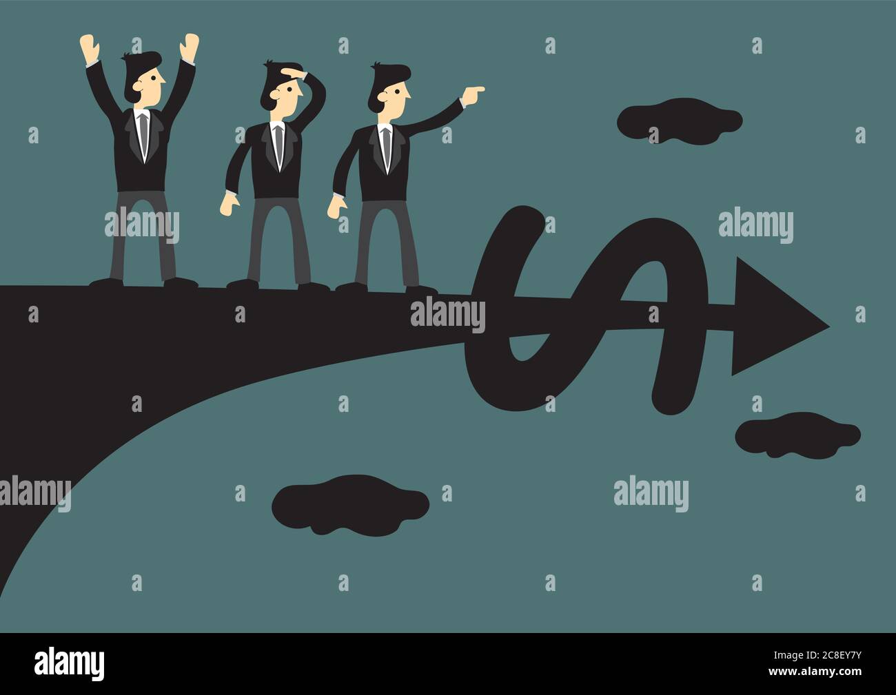 Cliff sign direction arrow Stock Vector Images - Alamy