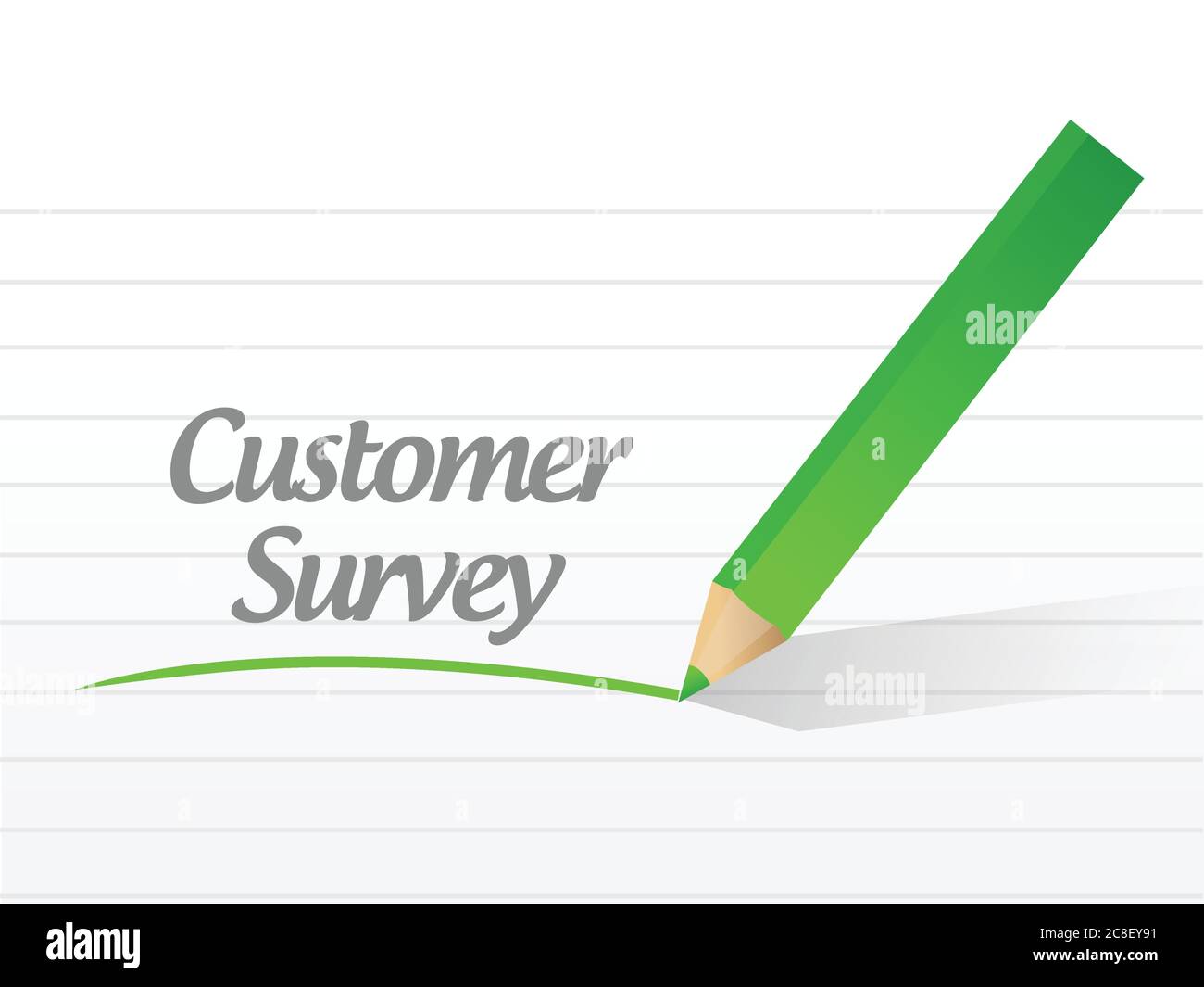 Customer survey message illustration design over a white background ...