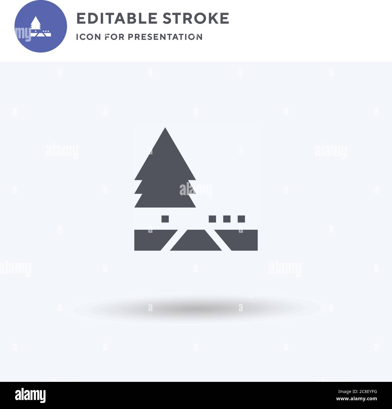 Deforestation icon vector, filled flat sign, solid pictogram isolated ...