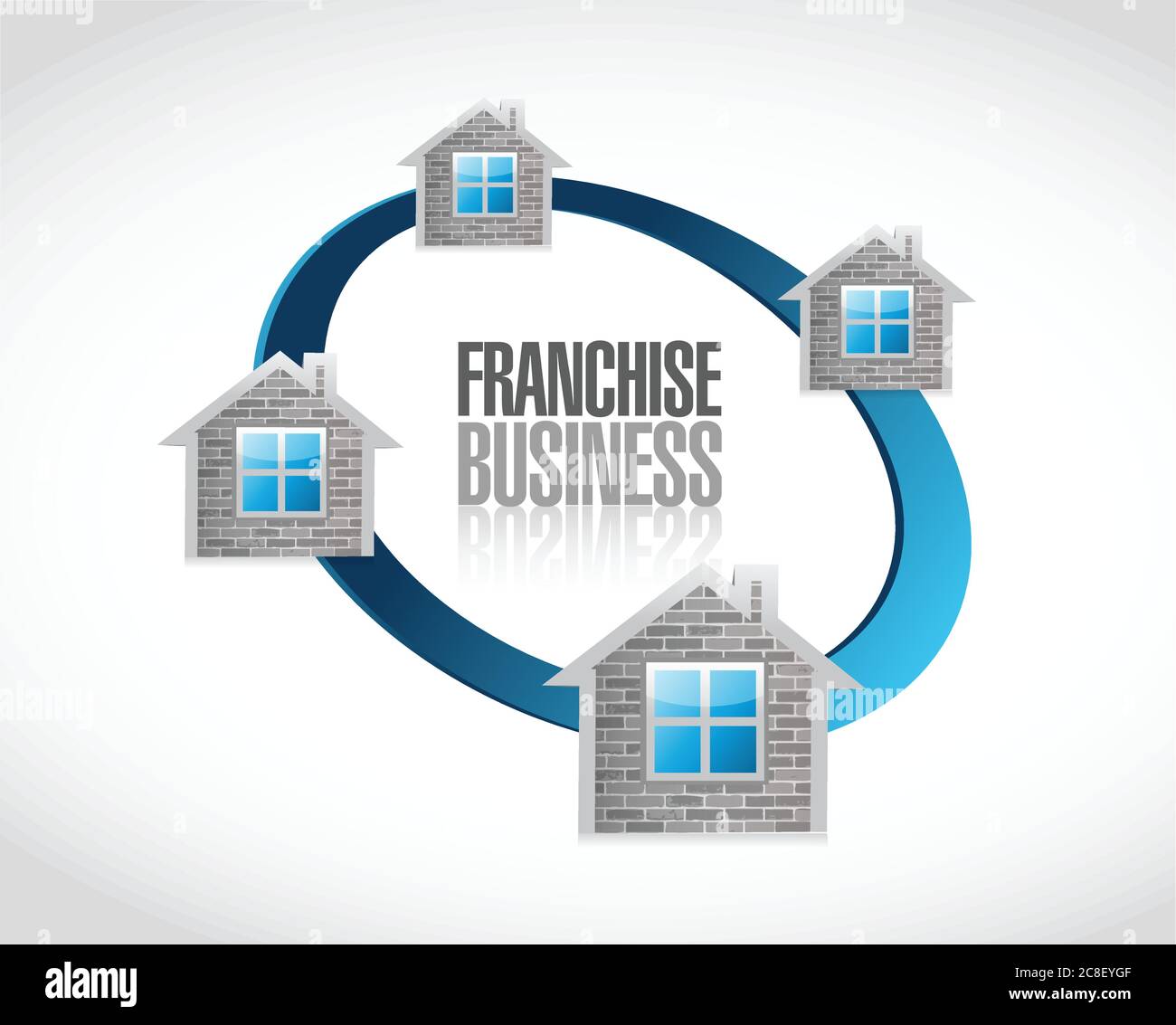 Business franchise concept illustration design over a white background ...