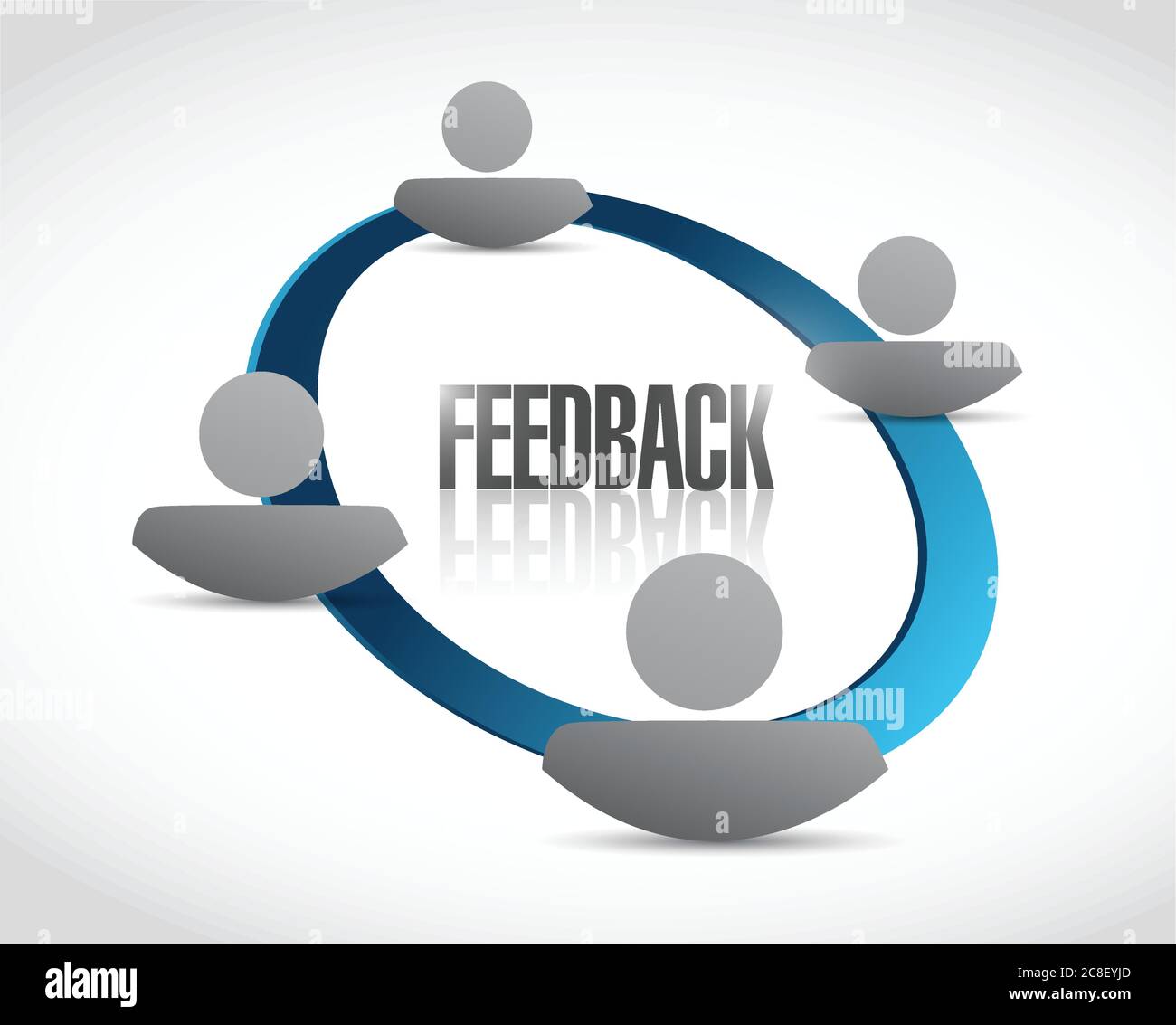 People feedback cycle illustration design over a white background Stock ...
