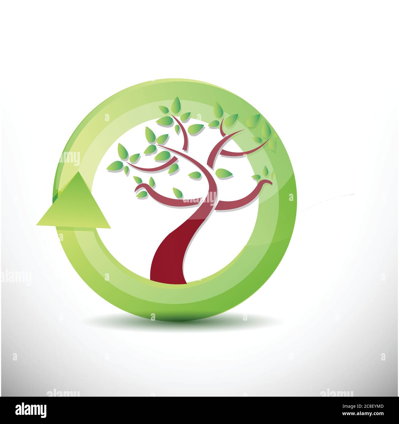 Tree cycle illustration design over a white background Stock Vector ...