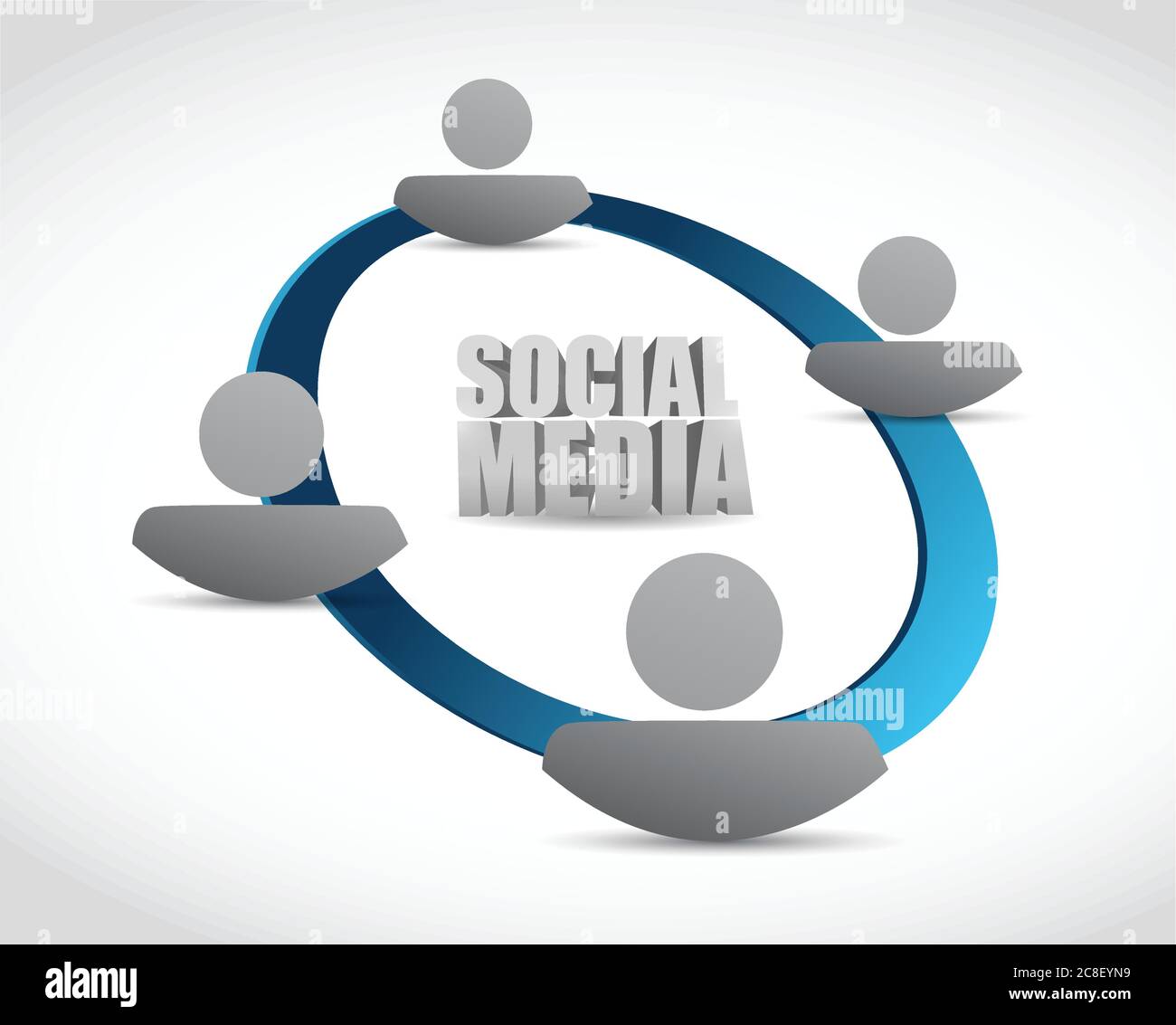 Social media cycle illustration design over a white background Stock ...