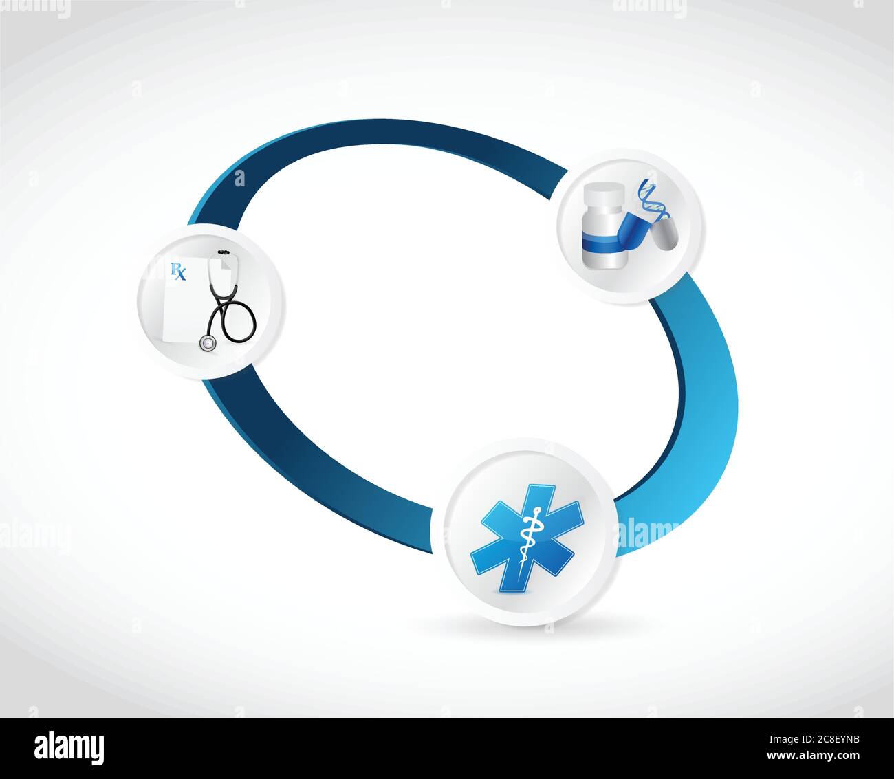 Medical cycle illustration design over a white background Stock Vector ...