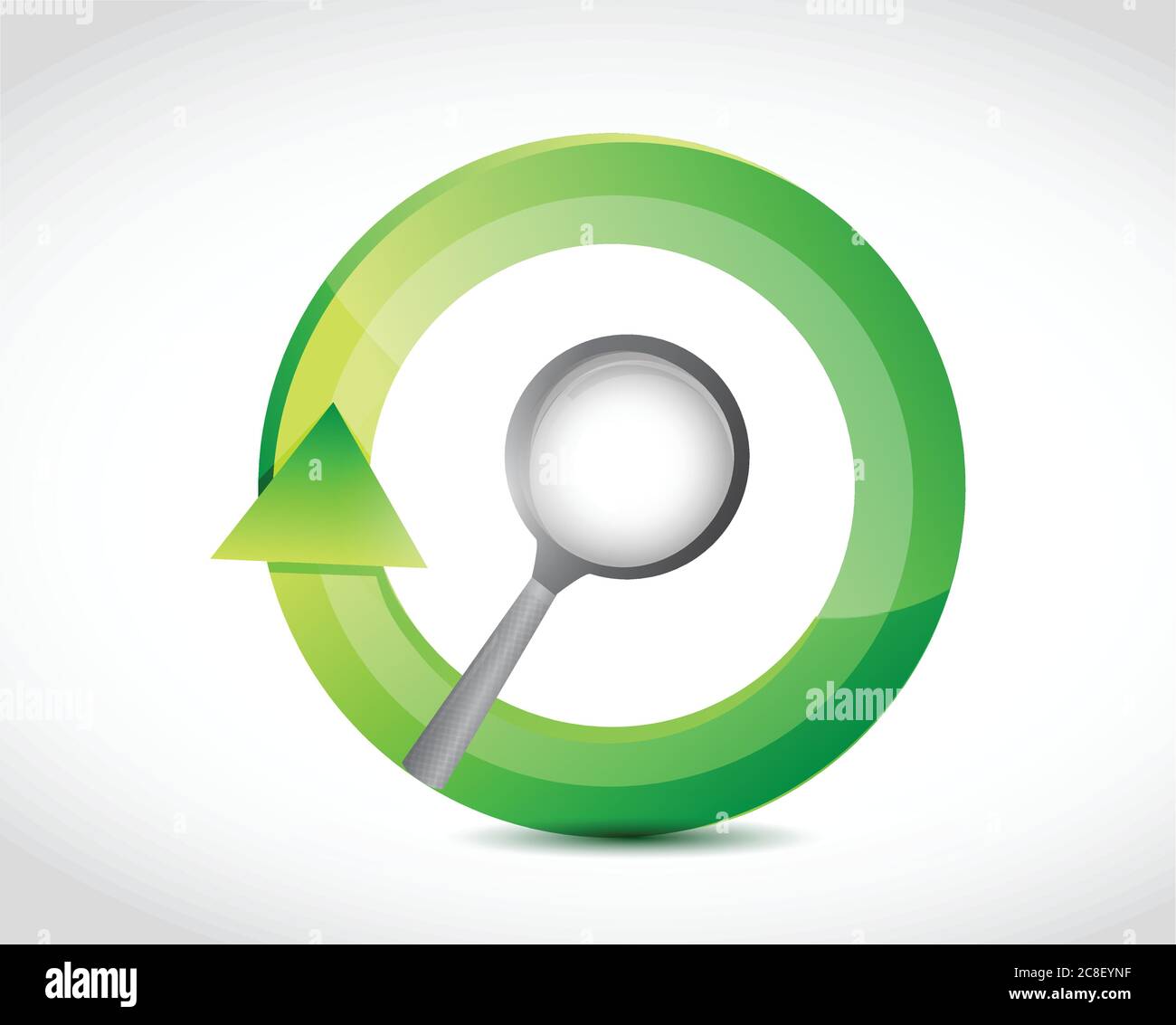 Magnify cycle illustration design over a white background Stock Vector ...