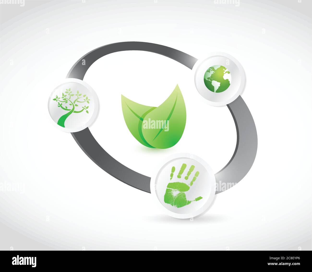 Natural concept cycle illustration design over white Stock Vector Image ...