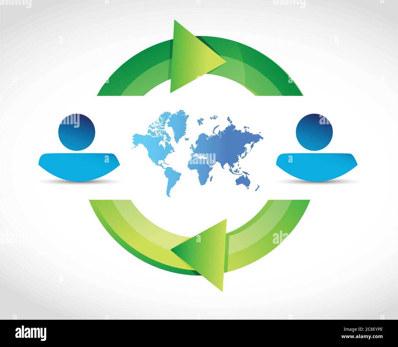 Cycle and avatar illustration design over a white background Stock ...