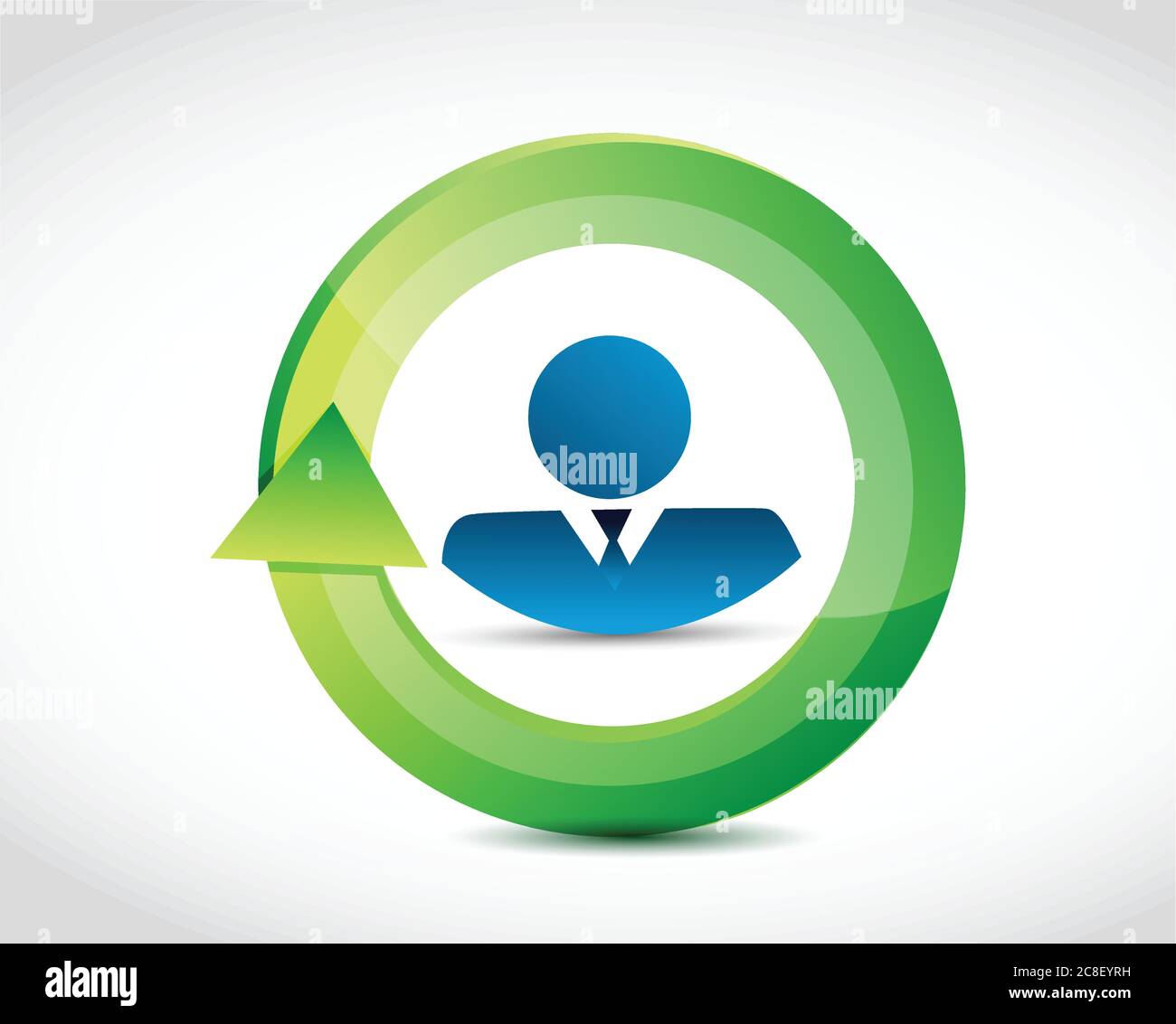 Cycle and avatar illustration design over a white background Stock ...