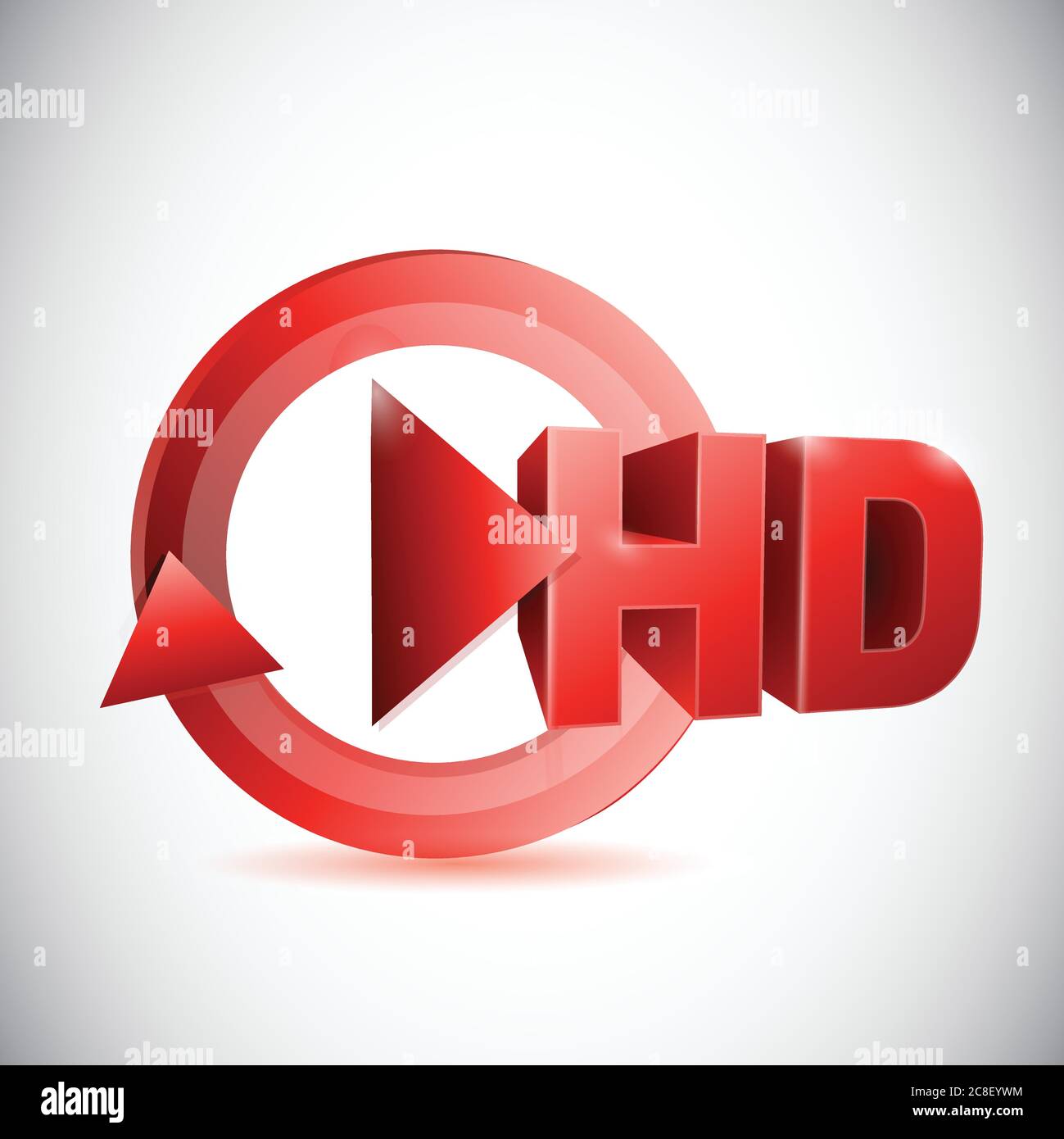 Hd play button cycle illustration design over a white background Stock ...
