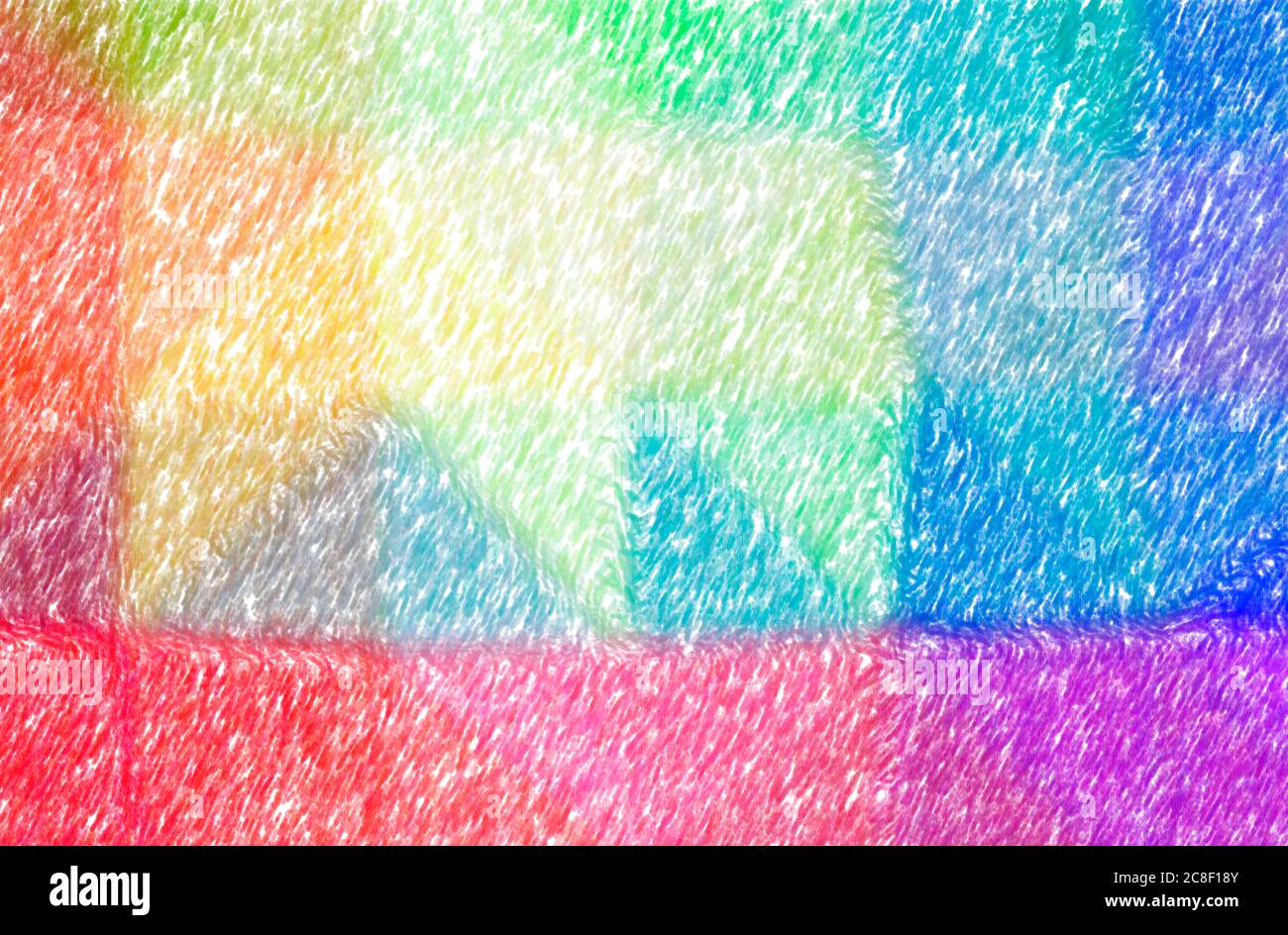 Abstract illustration of blue, red Abstract Color Pencil background ...