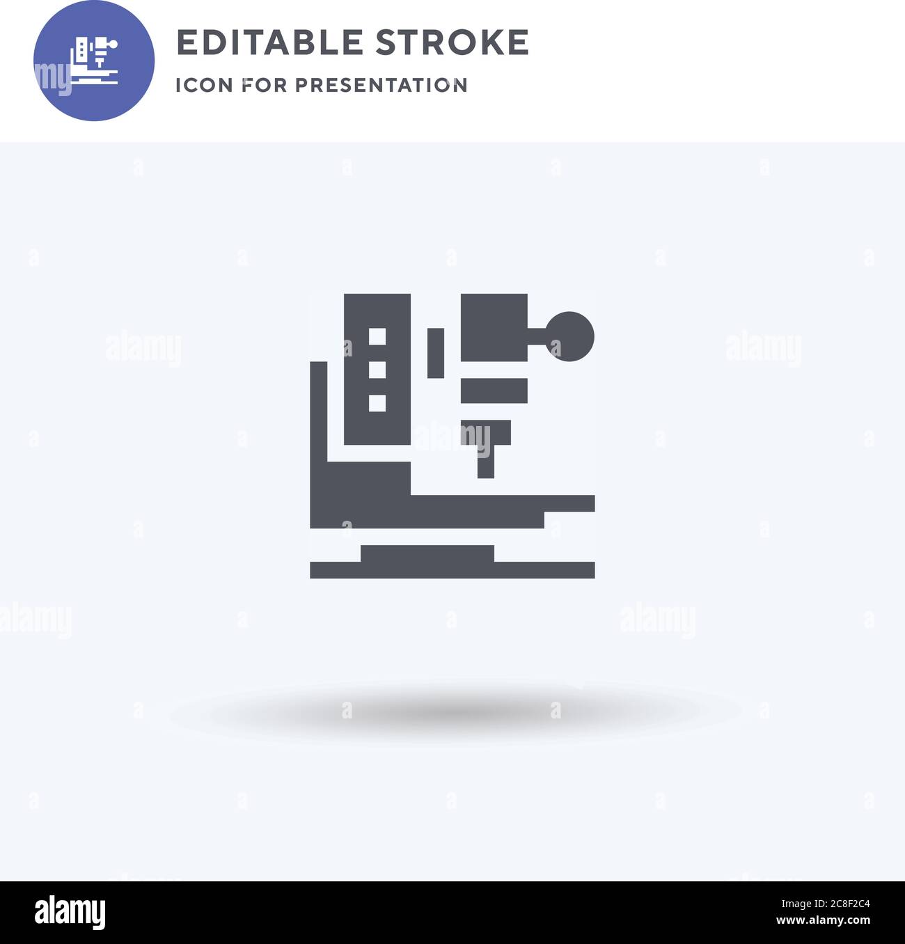 Drilling Machine icon vector, filled flat sign, solid pictogram ...