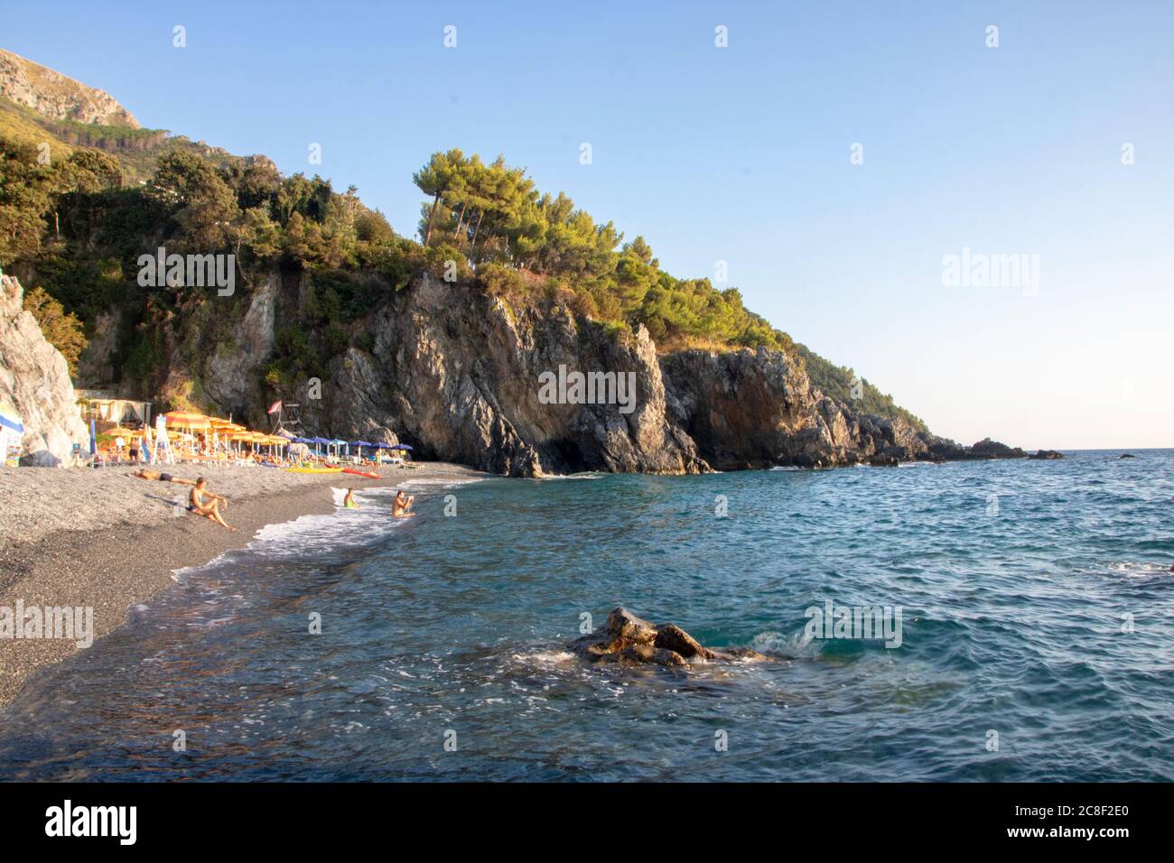 Beautiful beach of Marina or Santa Teresa at Maratea in Basilicata ...