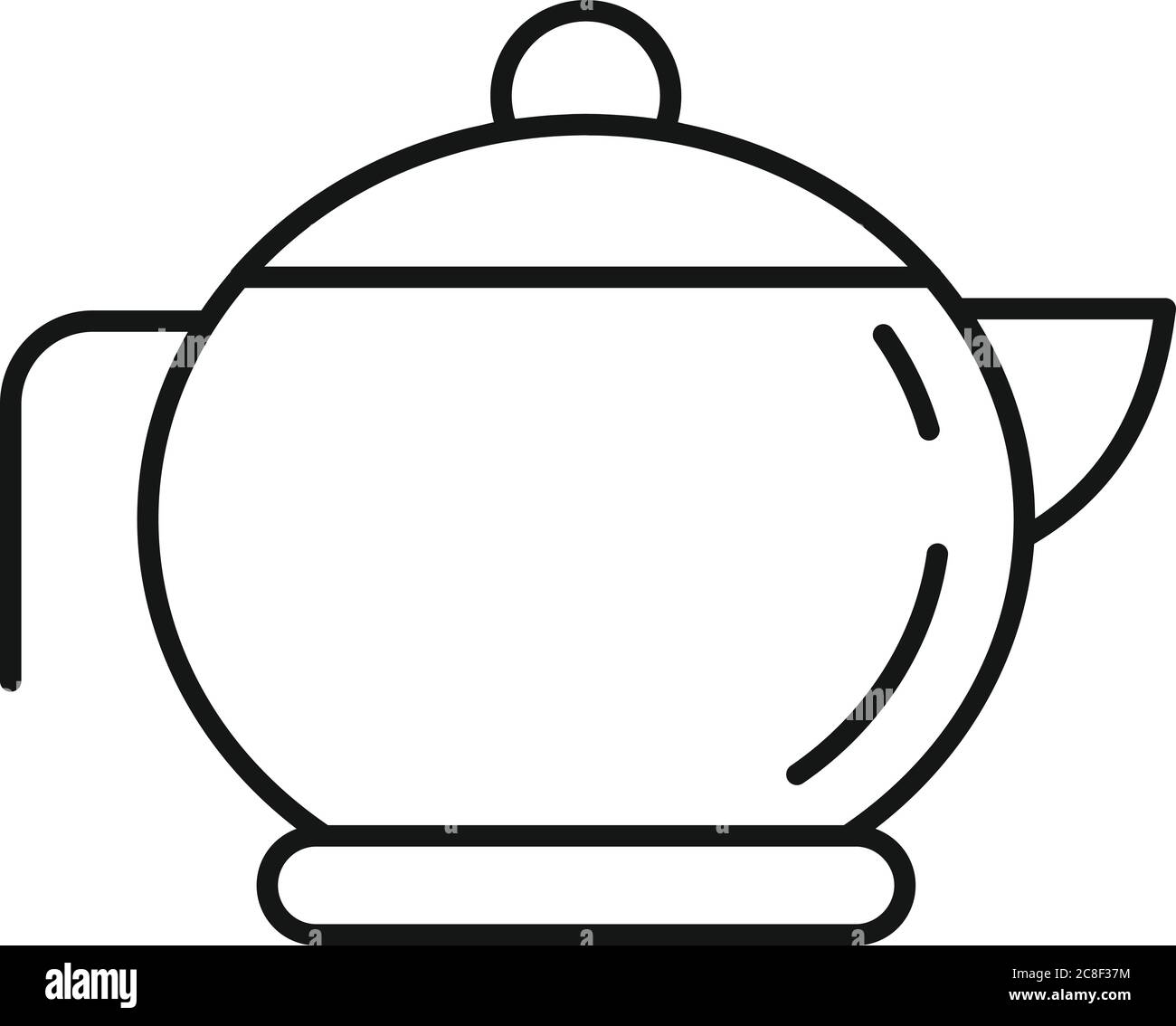 Herbal tea pot icon. Outline herbal tea pot vector icon for web design ...