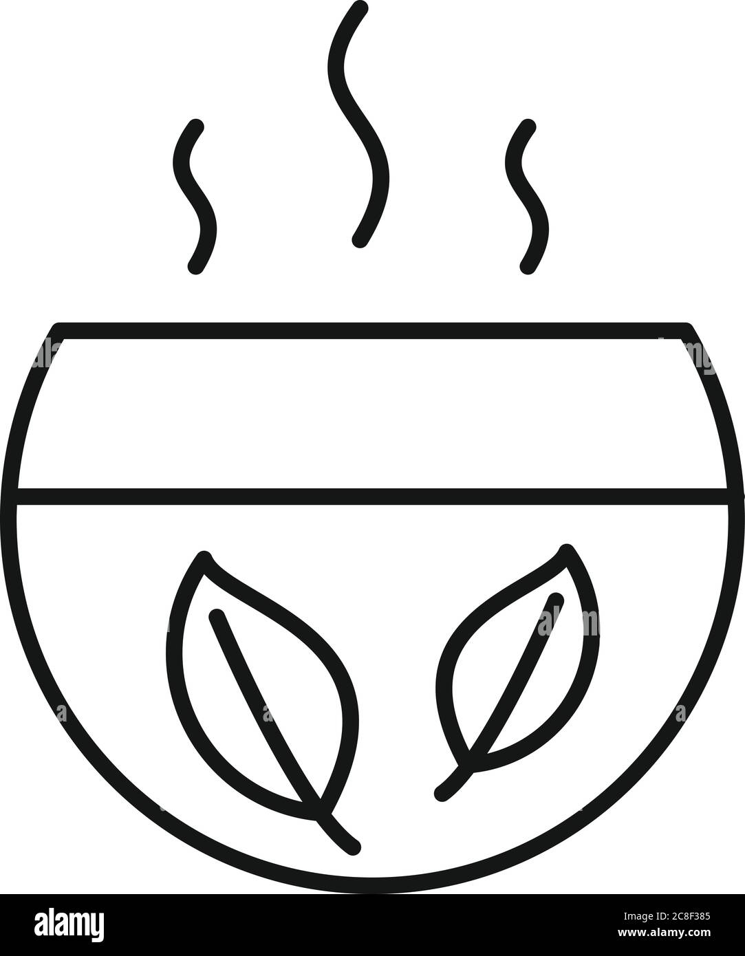Herbal hot tea icon. Outline herbal hot tea vector icon for web design ...