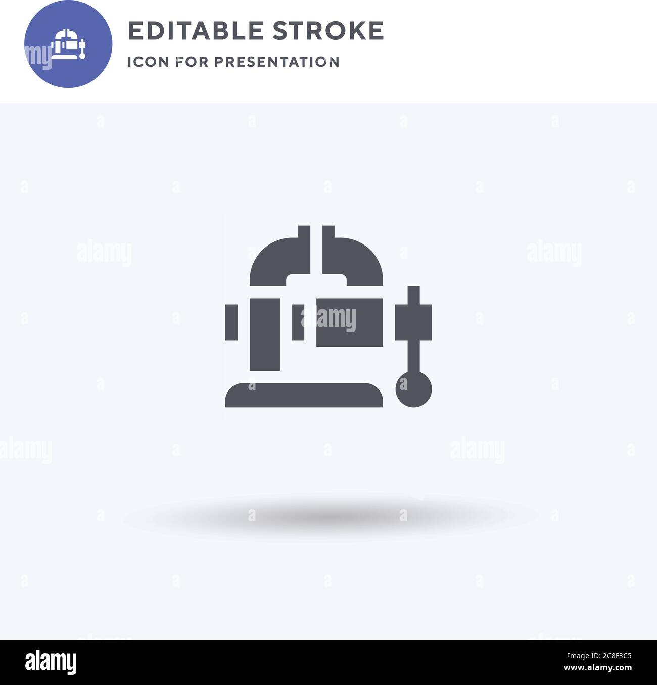 Vise icon vector, filled flat sign, solid pictogram isolated on white ...