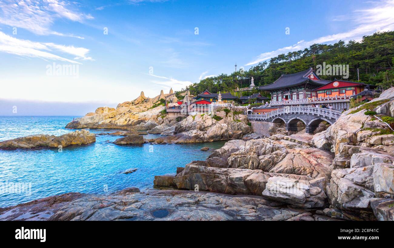 Busan landscape at Haedong Yonggungsa Temple in Busan, South Korea ...
