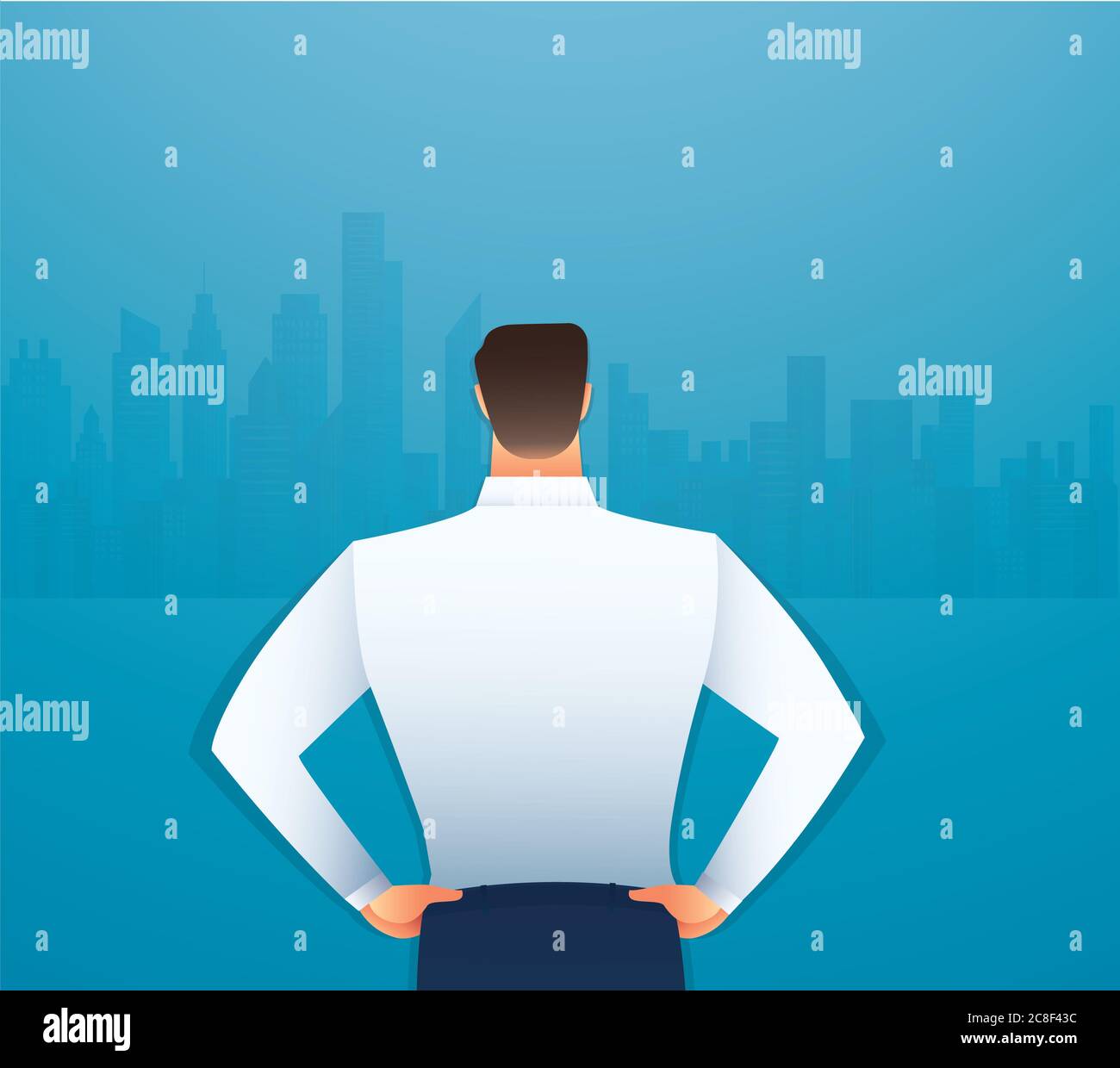 Back view of standing man in a formal clothes Stock Photo - Alamy
