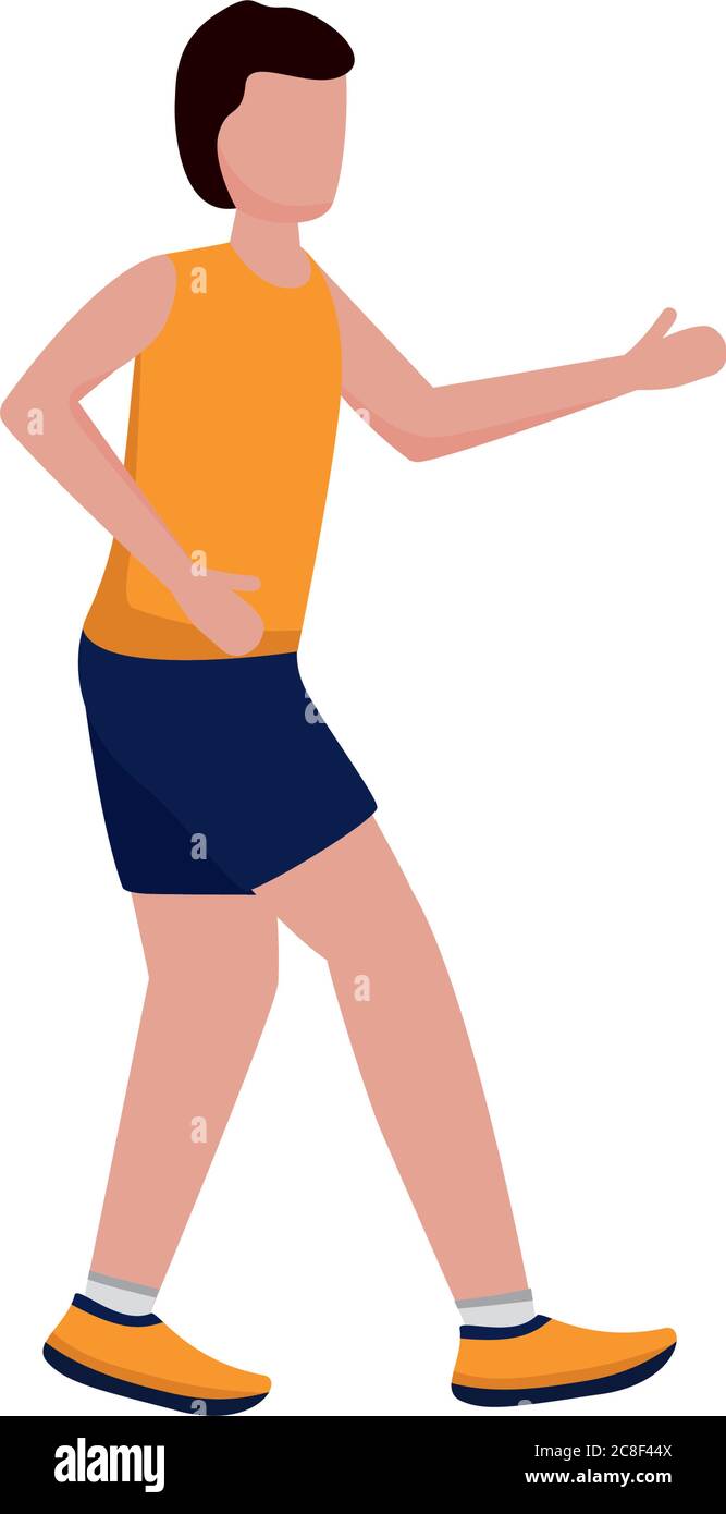 young man running avatar character vector illustration design Stock ...