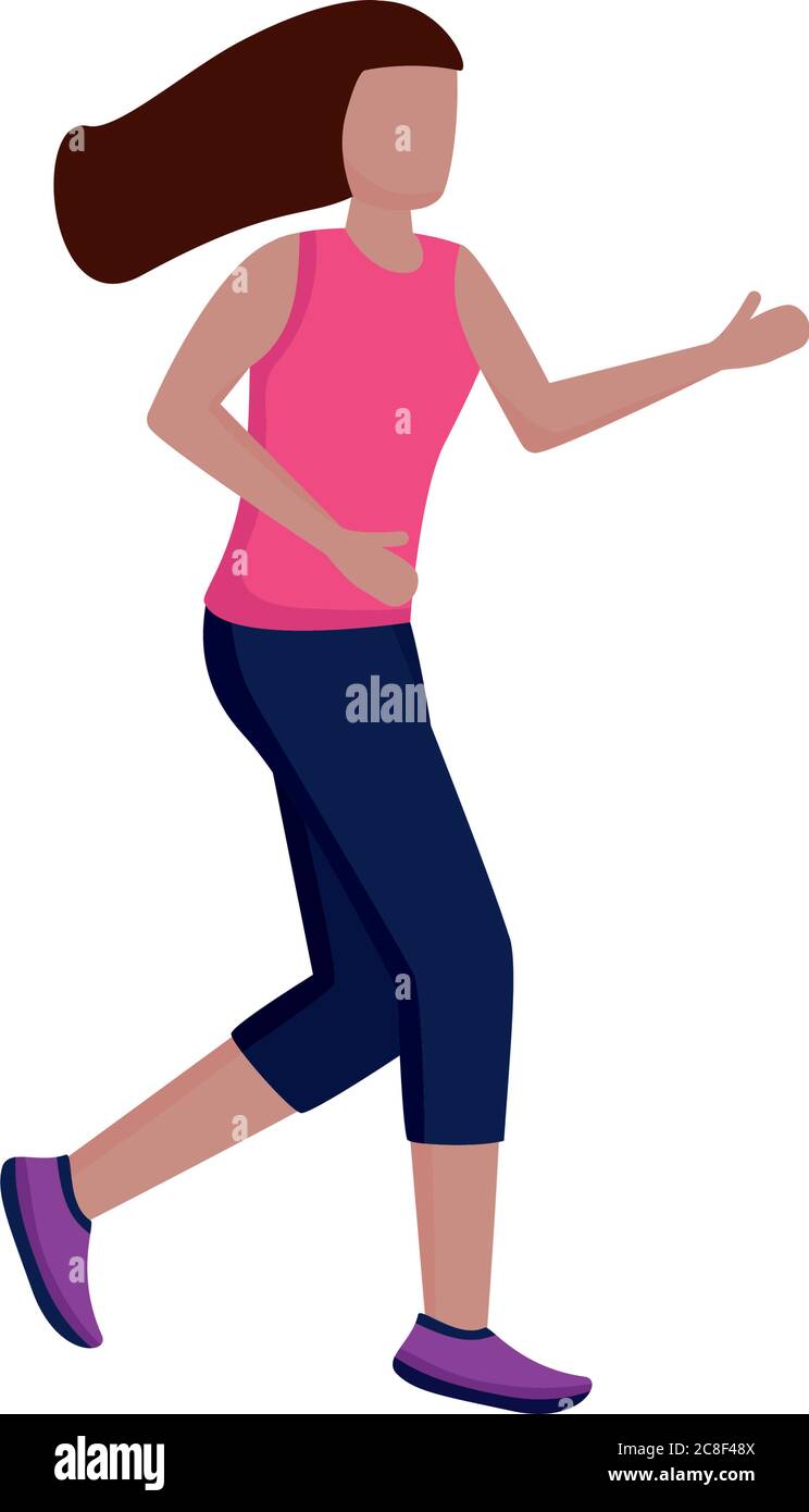 young afro woman running avatar character vector illustration design ...