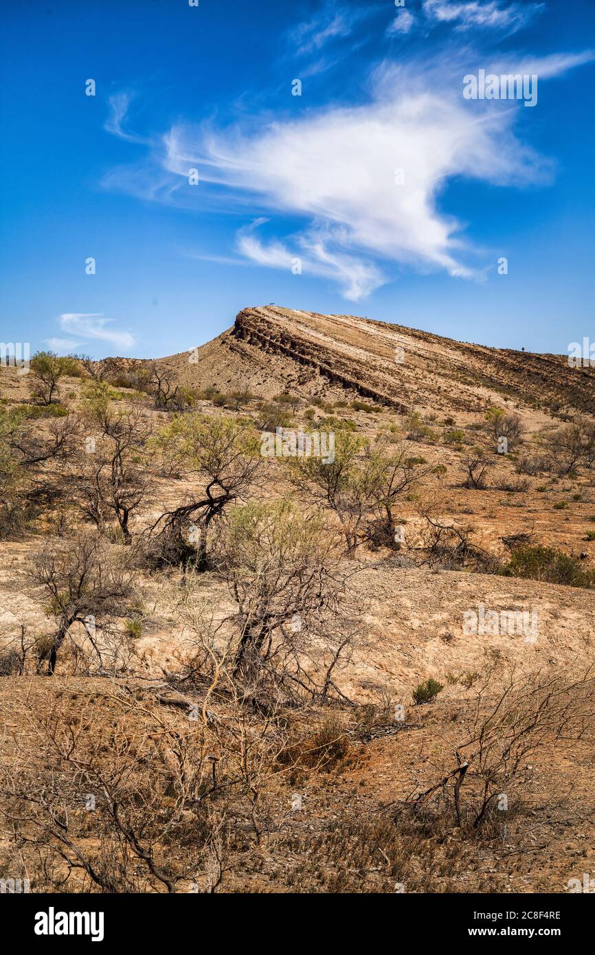Stark landscape, Flinders Ranges National Park, Australia Stock Photo ...