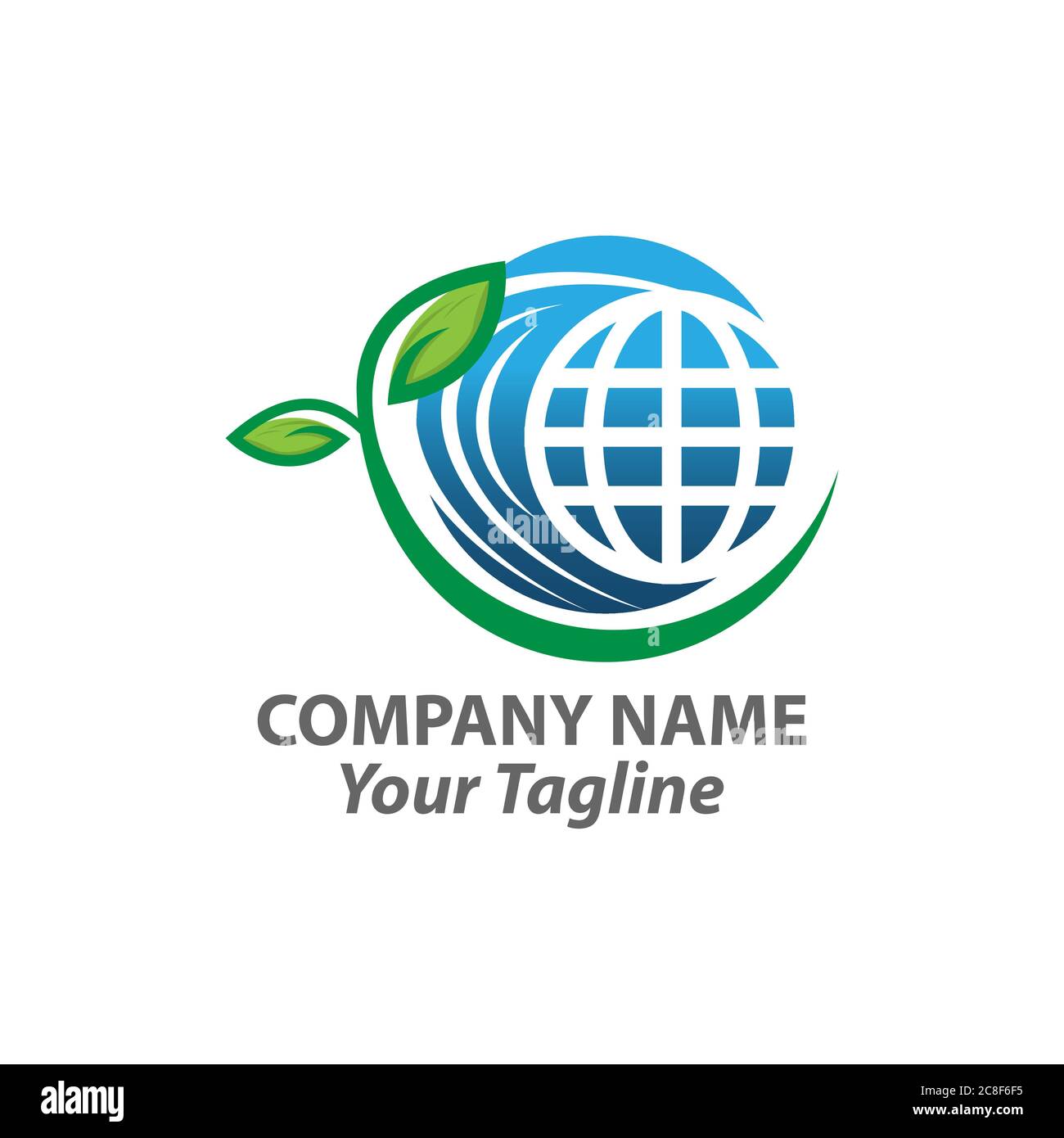 Vector of a earth and leaf logo combination. Planet and eco symbol or ...