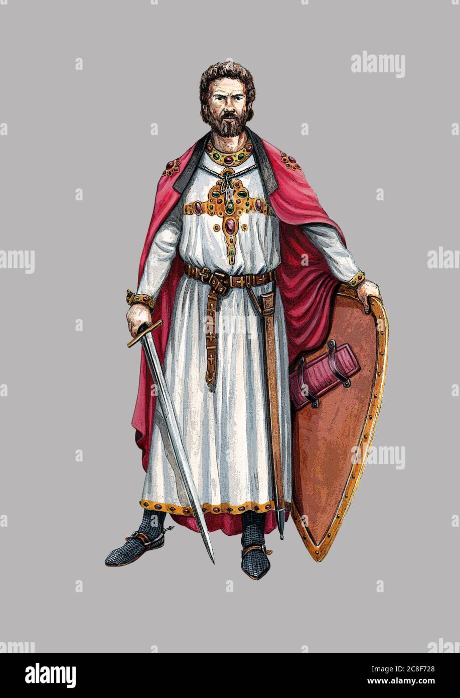 Medieval Knight Drawing With Sword