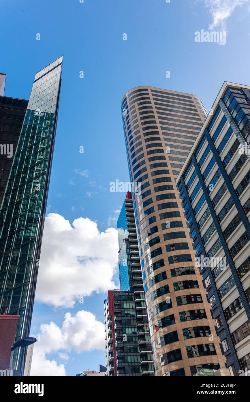 Skyscrapers and the streets of cbd Auckland New Zealand Stock Photo - Alamy