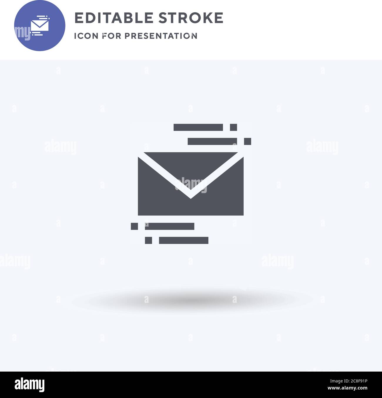 Email icon vector, filled flat sign, solid pictogram isolated on white ...