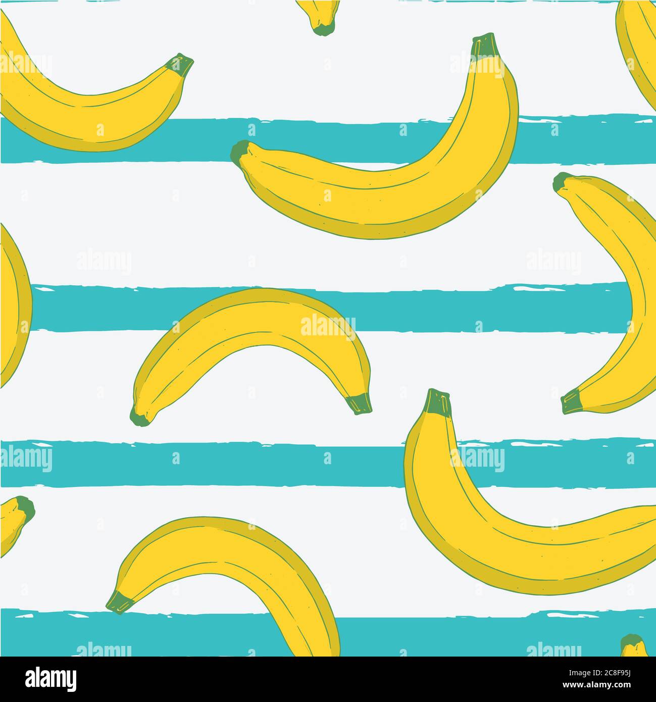 banana , hand draw sketch seamless pattern.Seamless summer pattern ...