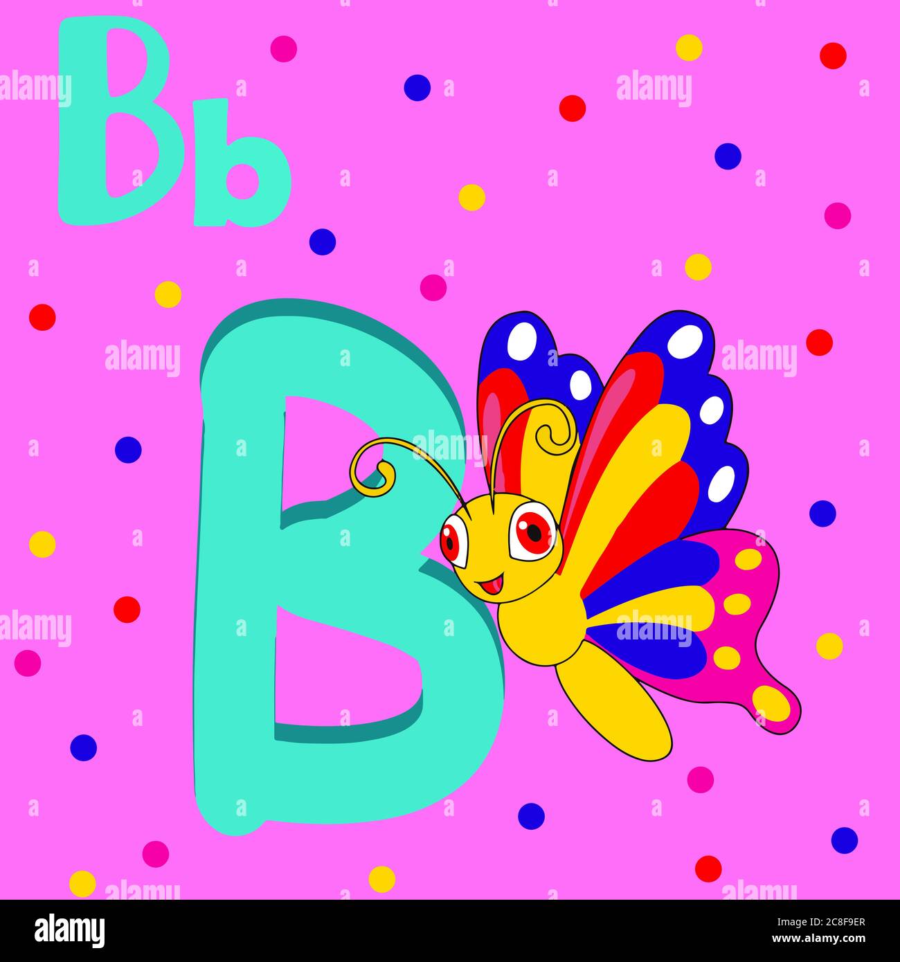 alphabet letter B, B for butterfly ,ABC TO Z , Colorful animal alphabet ...