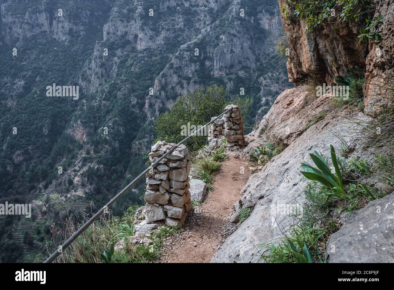 Path to Hermitage of Our Lady of Hawqa in Kadisha Valley also called ...