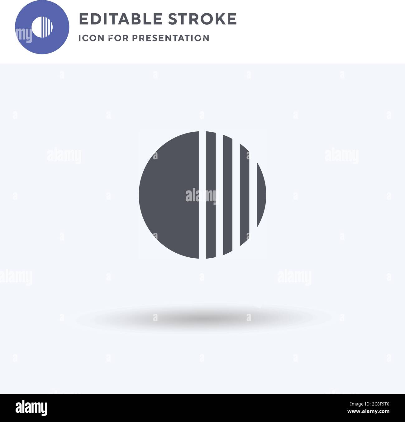 Contrast icon vector, filled flat sign, solid pictogram isolated on ...