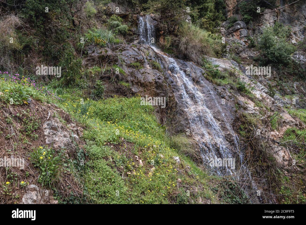 Small waterfall near Our Lady of Qannoubine Monastery in Kadisha Valley ...
