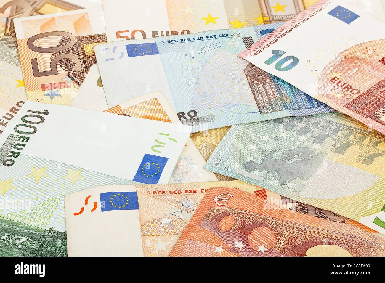 closeup of euro banknotes for background use Stock Photo - Alamy