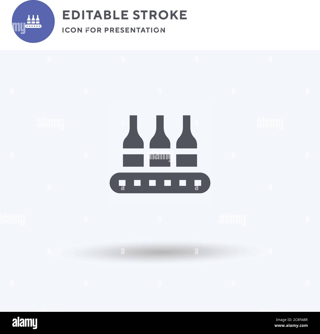 Conveyor icon vector, filled flat sign, solid pictogram isolated on ...