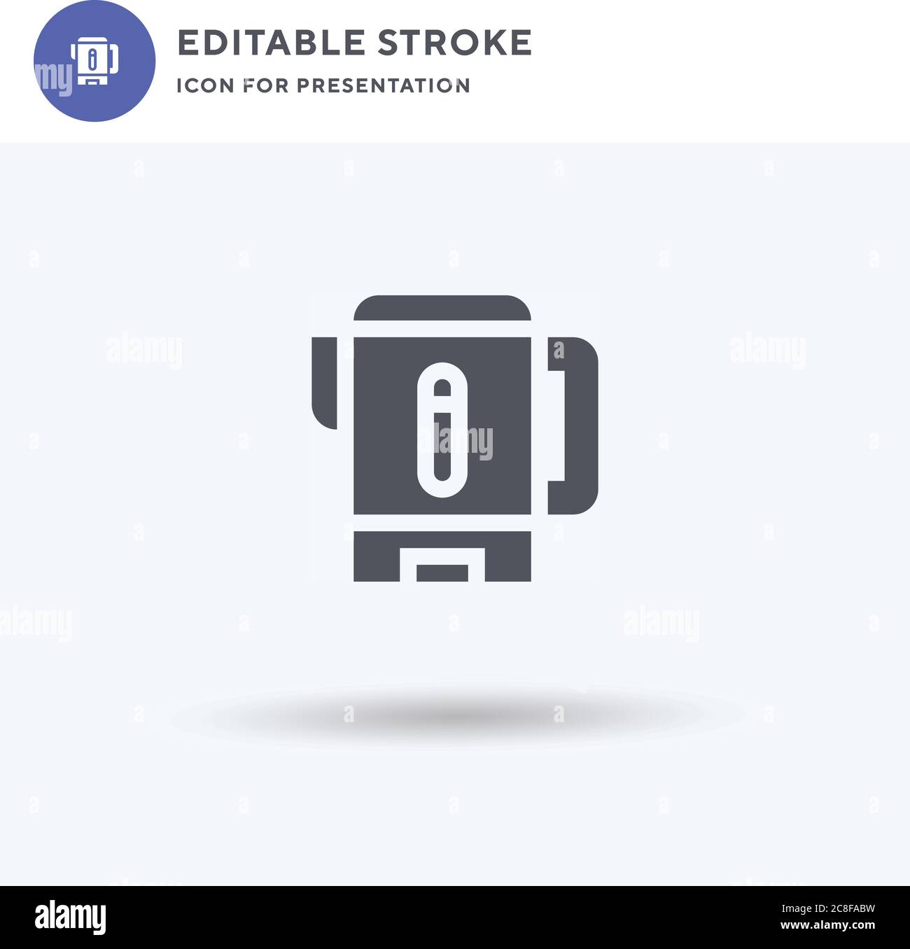 Electric Kettle icon vector, filled flat sign, solid pictogram isolated ...