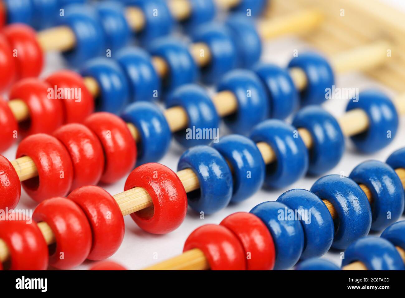 closeup of a blue and red abacus, full frame Stock Photo - Alamy