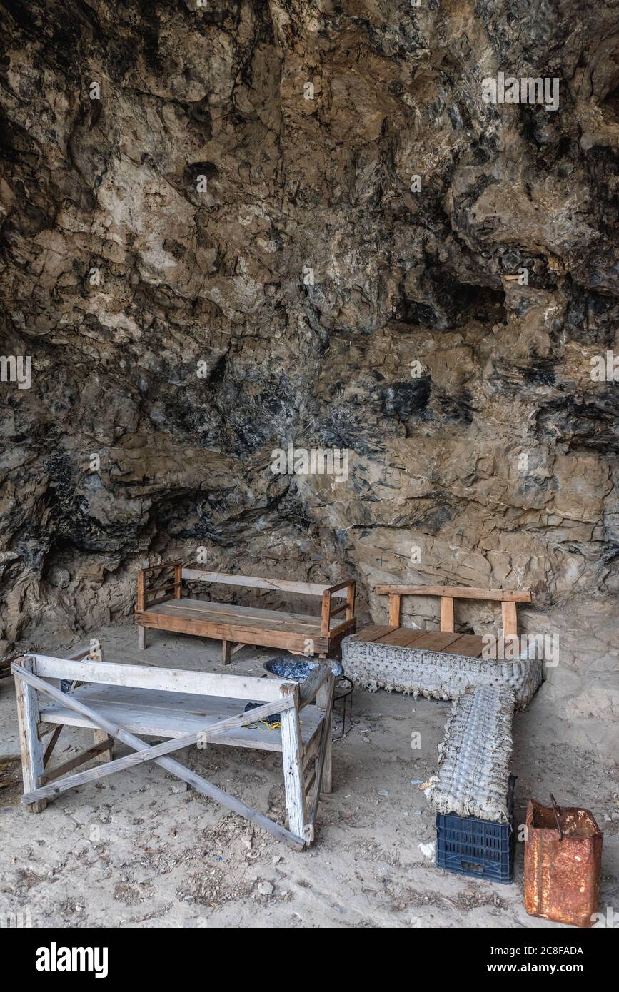 Cave in Our Lady of Qannoubine Monastery in Kadisha Valley also called ...